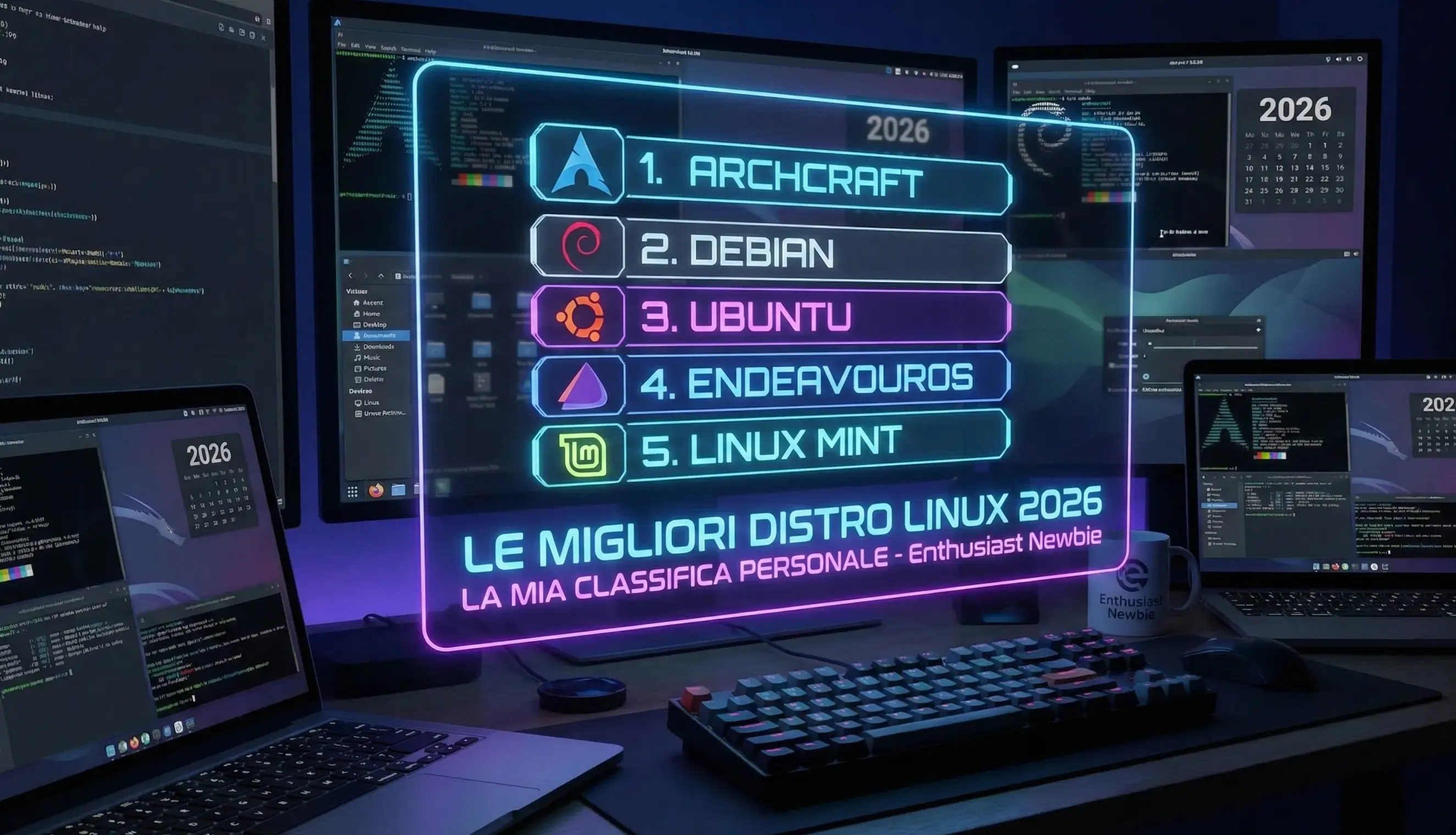 Le migliori DISTRO LINUX 2026 | Enthusiast Newbie